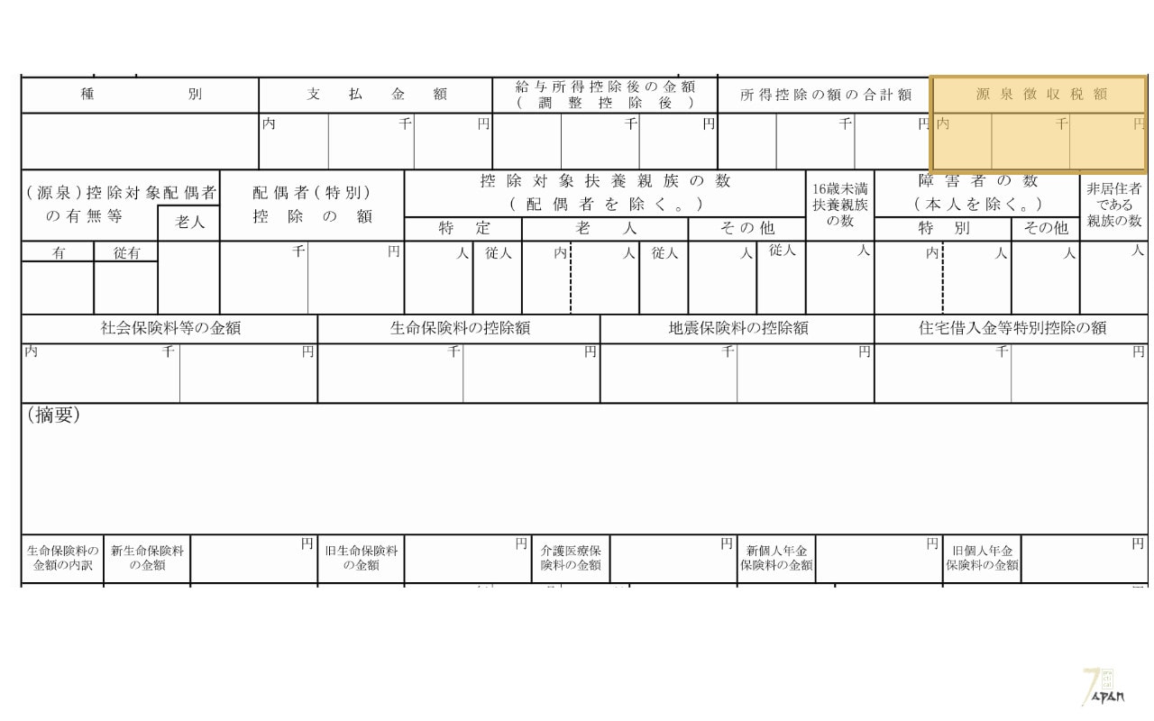 Gensenchoshuhyou: How to read Japanese withholding tax slip - Practical ...